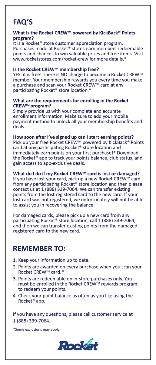 Rocket Crew Brochures – KickBack POP