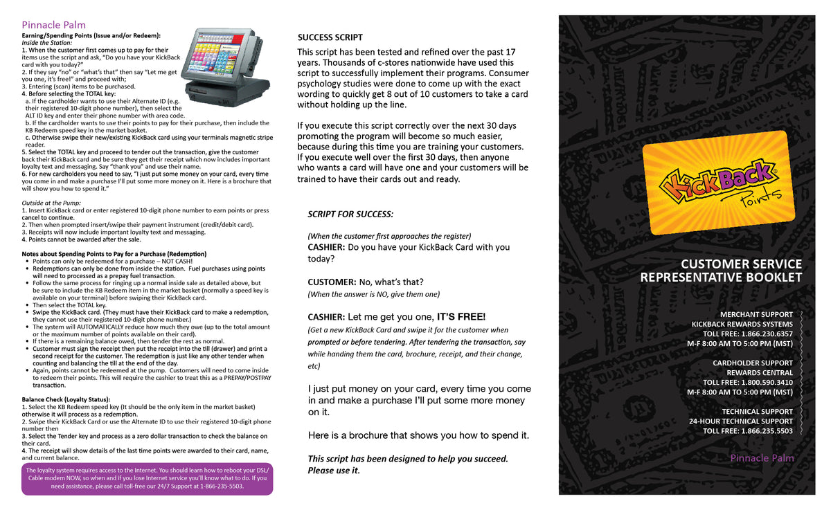 CASHIER BOOKLET – KickBack POP